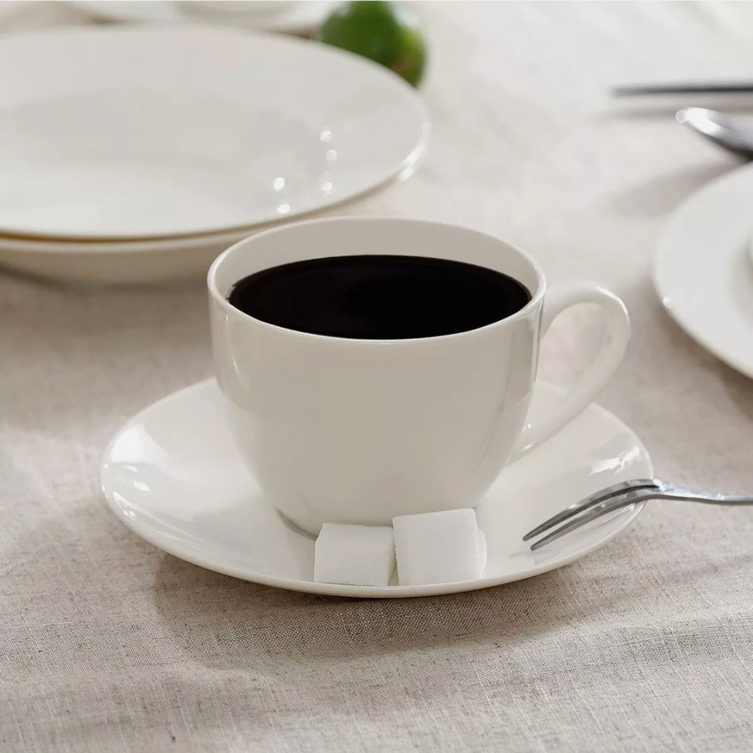 Šoljice za kafu - Set šoljica i tanjirića 18 delova beli SUNTUN - CLASSIC okrugle – sShop